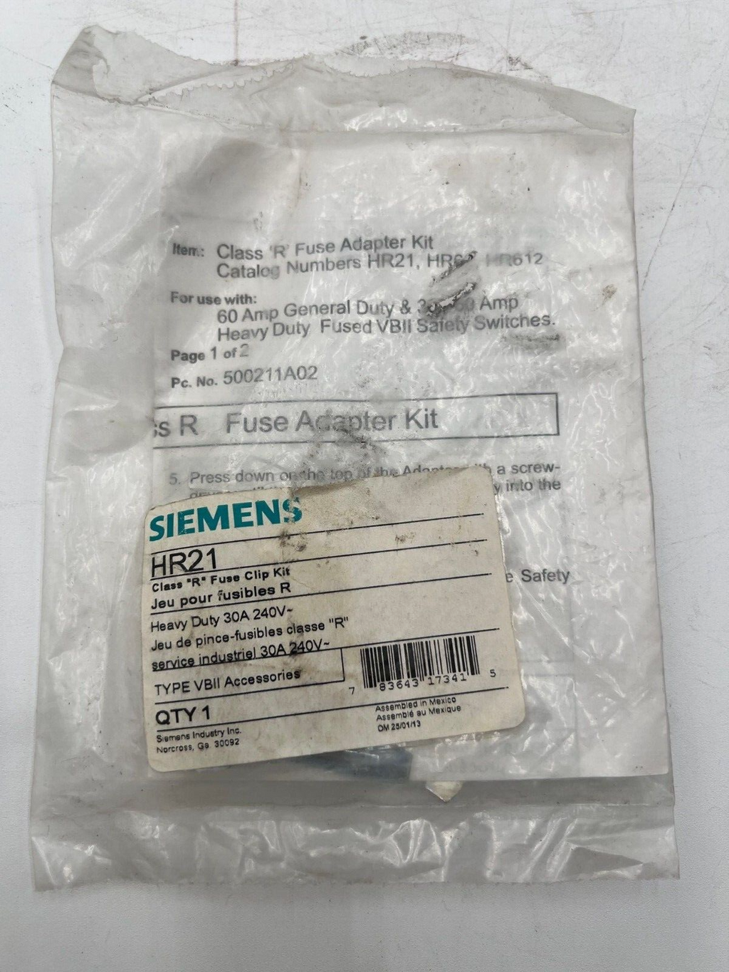 Siemens HR21 50.00 – Brilliant Electrical Supply